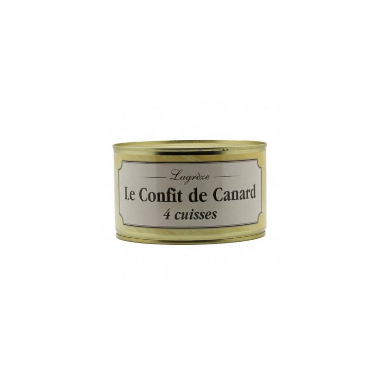 Confit de Canard du Sud Ouest 4 Cuisses. Conserve 1350 gr, Lagrèze ...